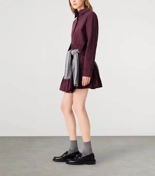 Maje Embellished Stripe Shirt
