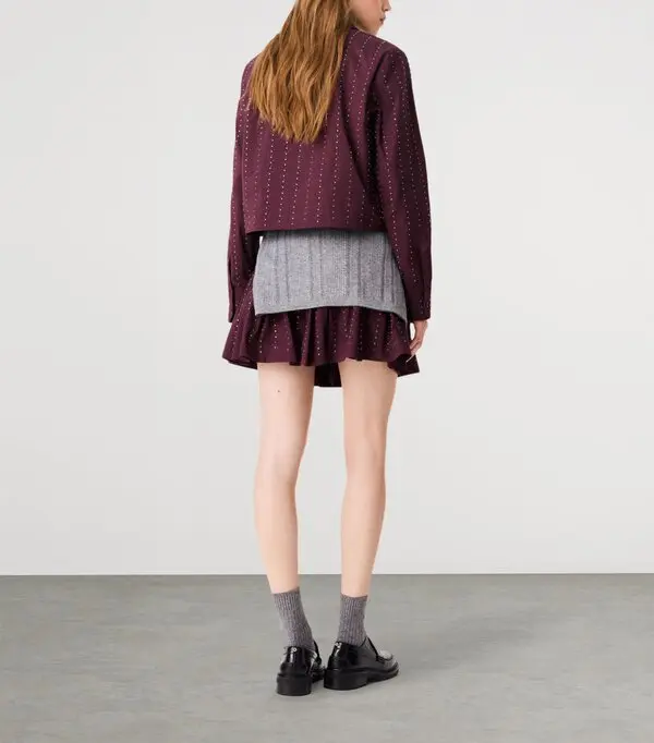 Maje Embellished Stripe Shirt