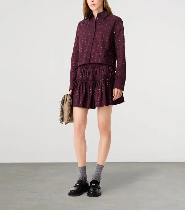 Maje Embellished Mini Skirt