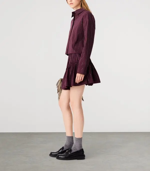 Maje Embellished Mini Skirt