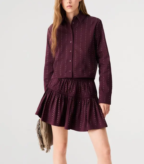 Maje Embellished Mini Skirt