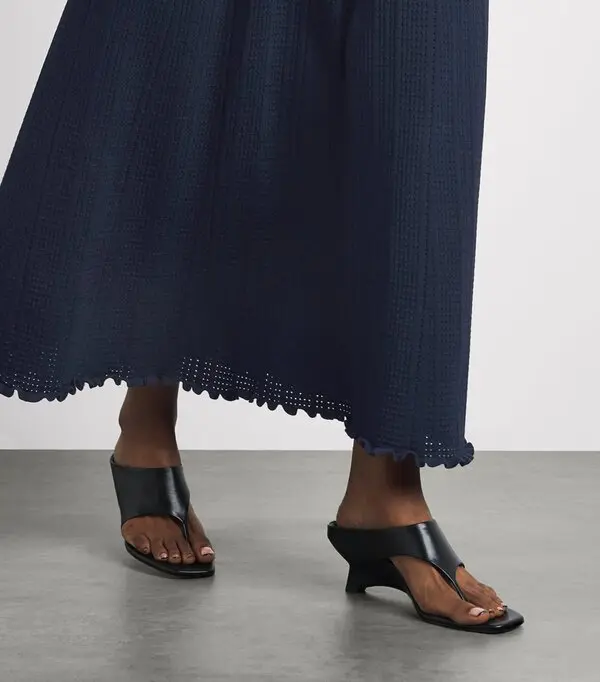 Sandro Pointelle Knit Maxi Skirt