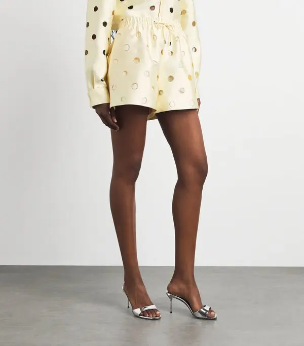 Sandro Rhinestone Cut-out Shorts
