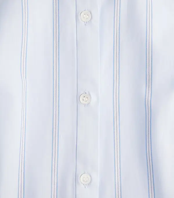 Sandro Cotton Stripe Peplum Shirt