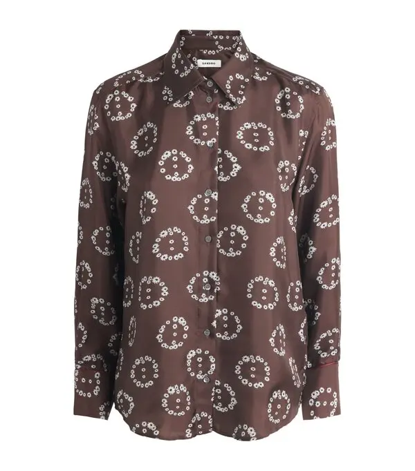 Sandro Silk Floral Shirt