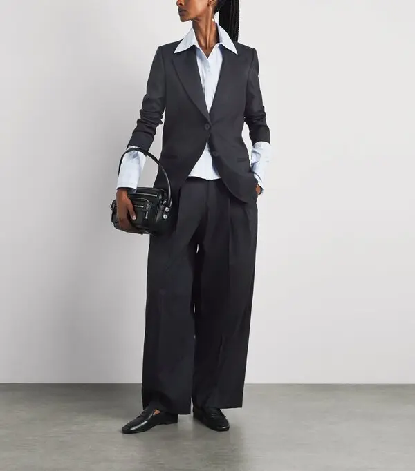 Sandro Wool-blend Striped Slim Blazer