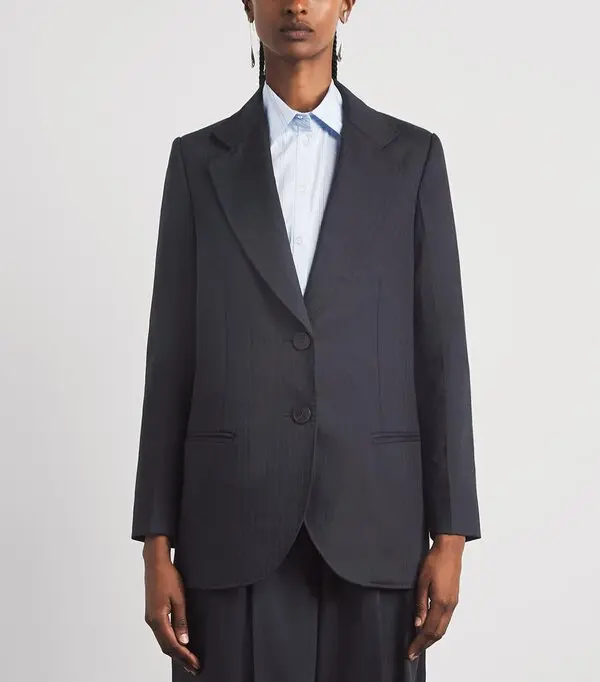 Sandro Wool-blend Striped Slim Blazer