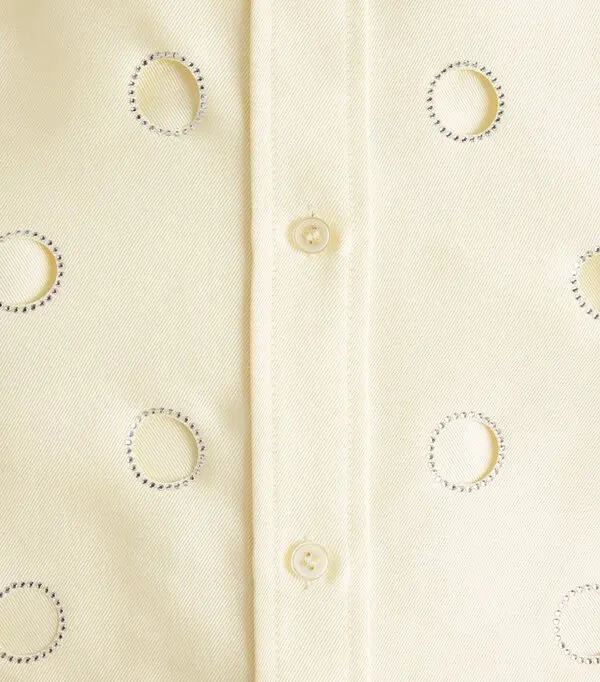 Sandro Openwork Rhinestone Shirt