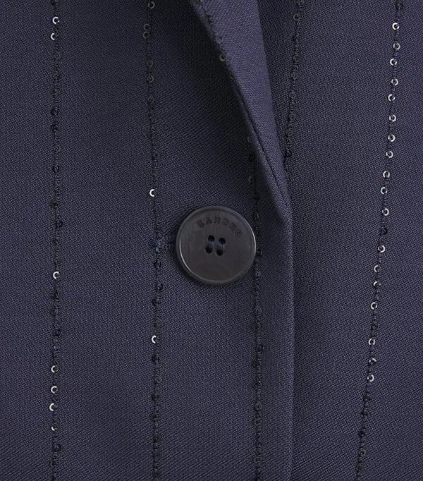 Sandro Embellished Stripe Blazer