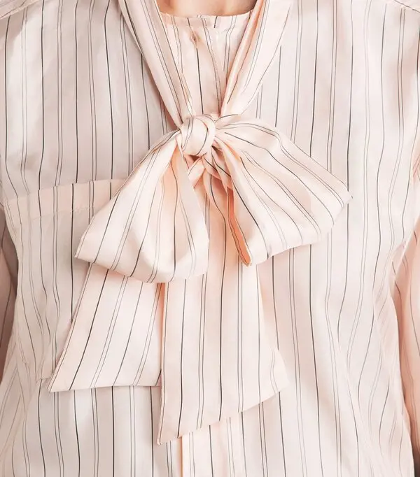 Sandro Striped Pussy-bow Blouse
