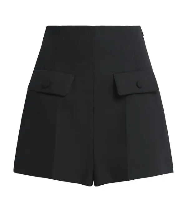 Sandro Wool High-rise Shorts