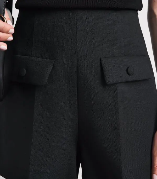 Sandro Wool High-rise Shorts