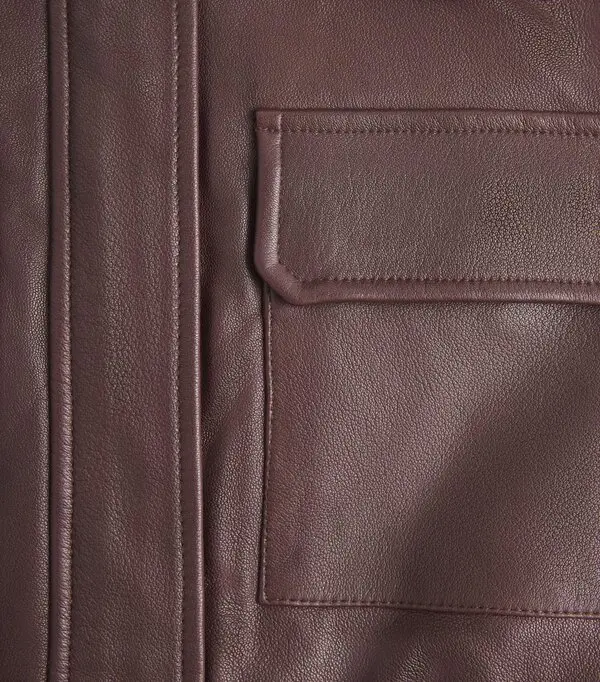 Sandro Oversized Leather Jacket