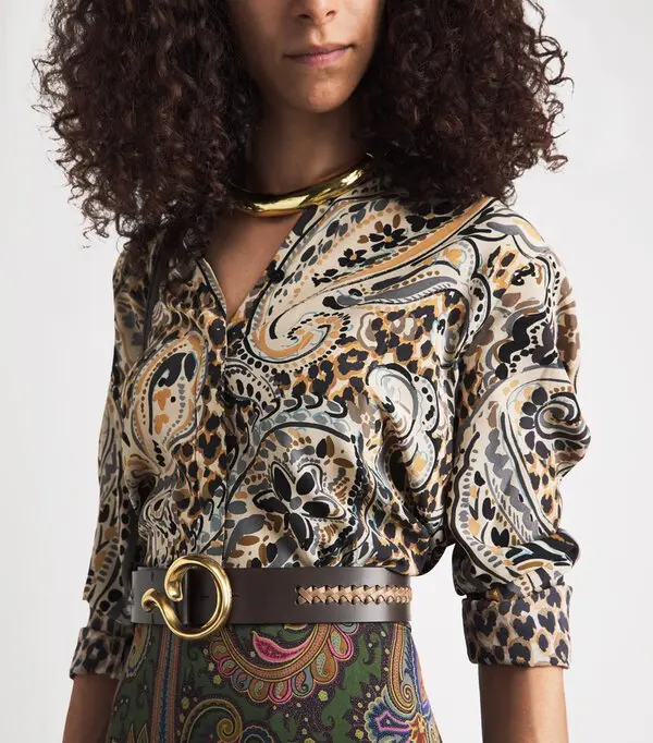Etro Paisley Hardware Waist Belt