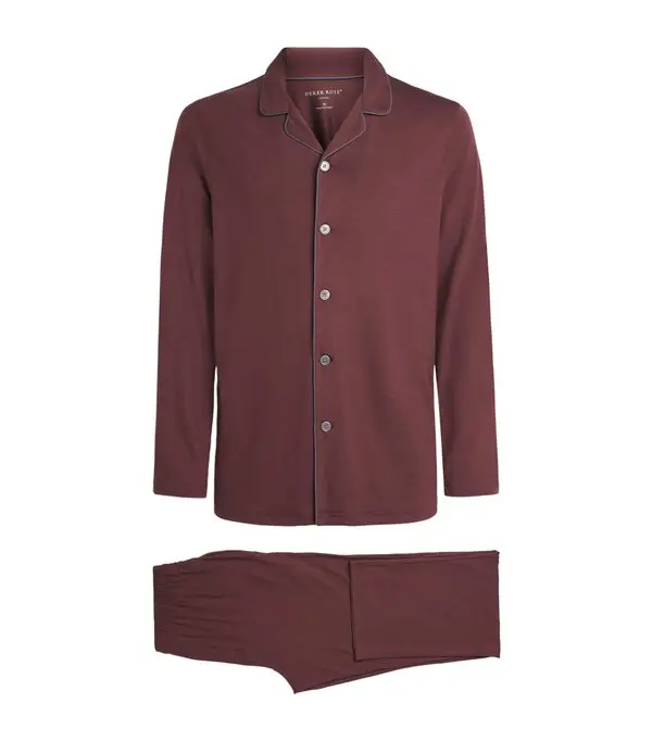 Derek Rose Micro Modal Basel Pyjama Set - Brown