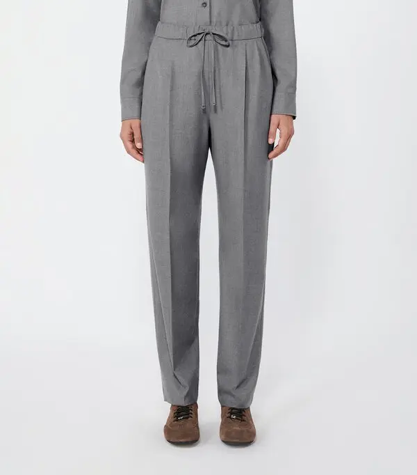 Max Mara Cashmere Drawstring Straight Trousers
