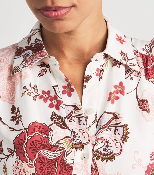 ME+EM Floral Print Maxi Shirt Dress