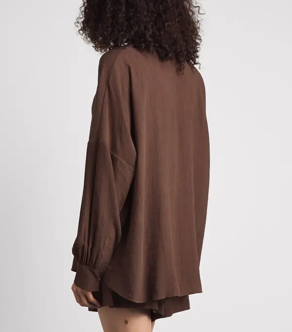 AWAY THAT DAY Maldives Shirt Versatile Relaxed Fit - Brown