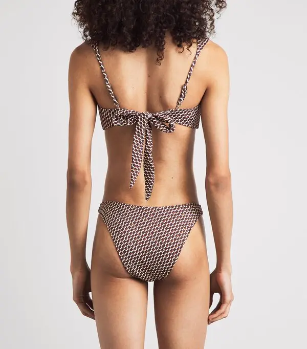 AWAY THAT DAY Geometric Print Cannes Bikini Top