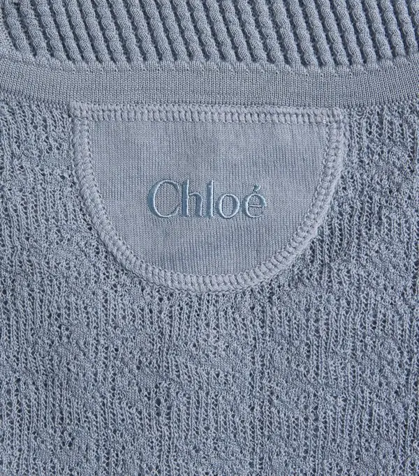 Chloé Wool Tank Top And Cardigan Set