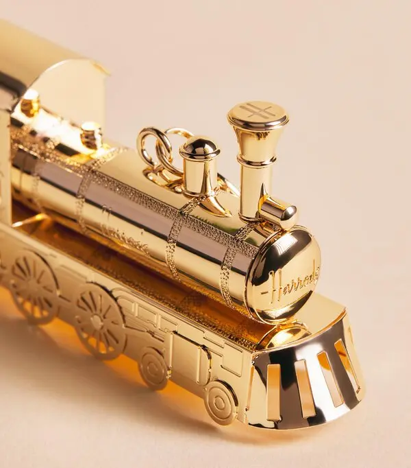 Harrods Golden Train Tree Decoration