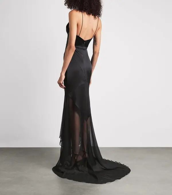 Alex Perry Silk Tiered Gown
