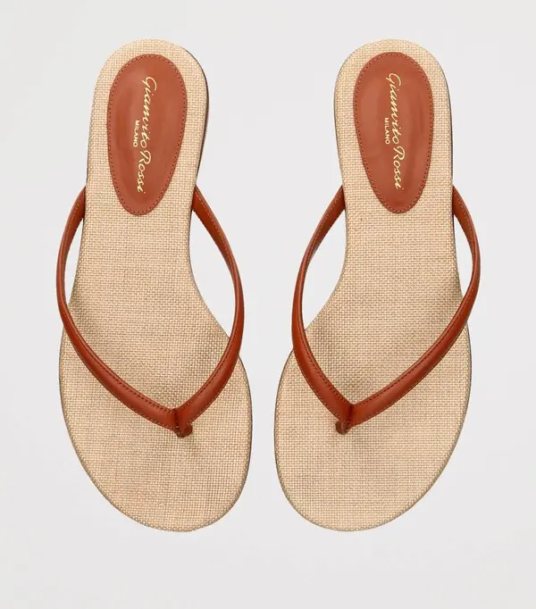 GIANVITO ROSSI Leather Calypso Thong Sandals