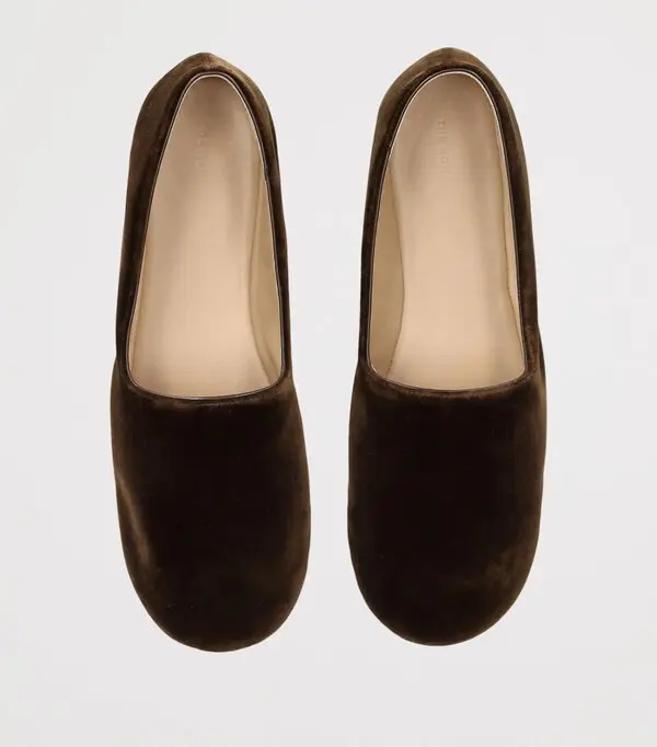 THE ROW Ponti Velvet Slippers
