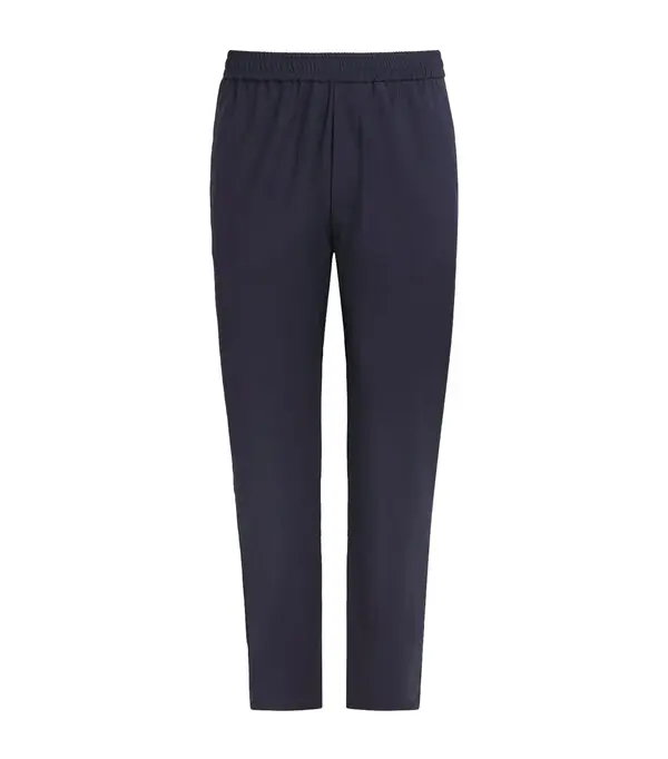 Barena Venezia Virgin Wool Elasticated Trousers - Navy