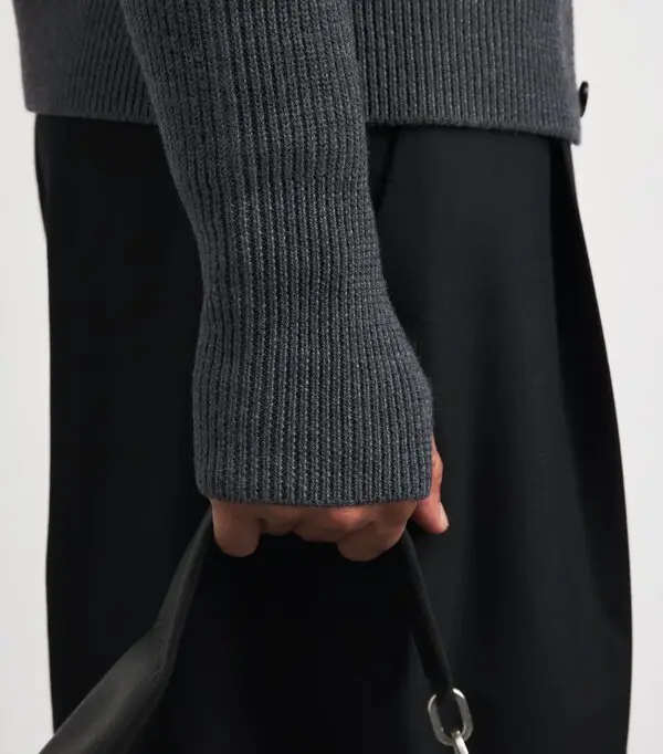 Barena Venezia Virgin Wool Ribbed Cardigan