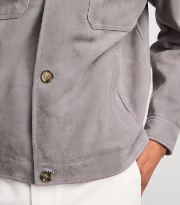 LARDINI Sheepskin Suede Jacket