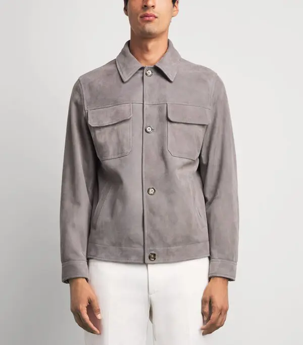 LARDINI Sheepskin Suede Jacket