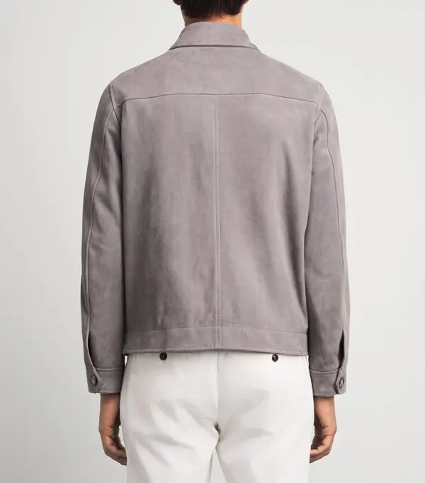 LARDINI Sheepskin Suede Jacket
