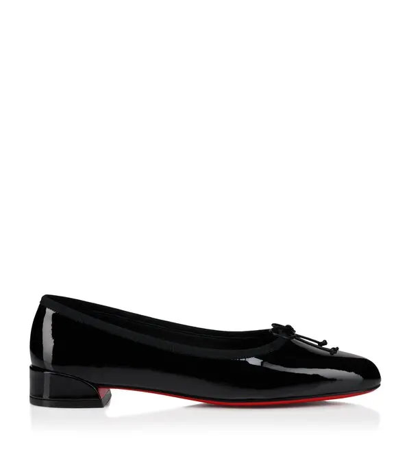 CHRISTIAN LOUBOUTIN Sweetie Jane Patent Ballet Flats - Black