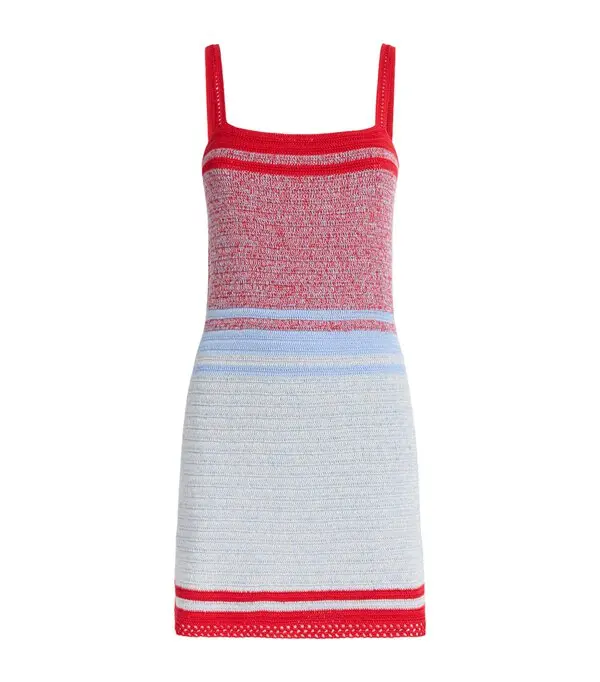 Escvdo Knitted Plumar Mini Dress