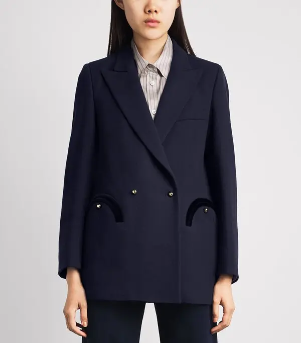BLAZÉ MILANO Virgin Wool Double-breasted Everyday Blazer