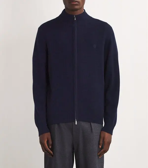 Harrods Cashmere Zip-up Sweater