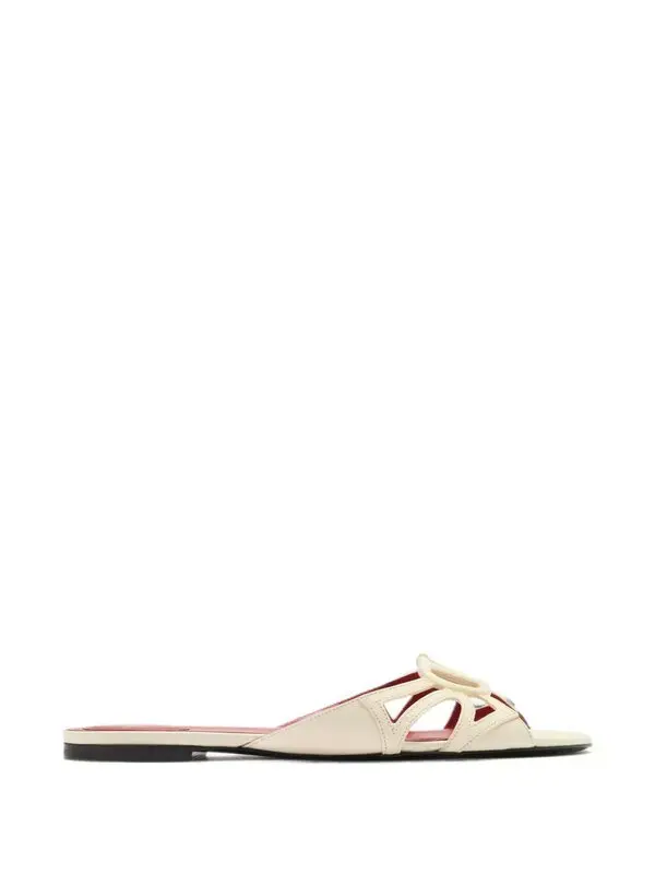 Valentino Garavani Vlogo Signature Cutout Sandals - Neutrals