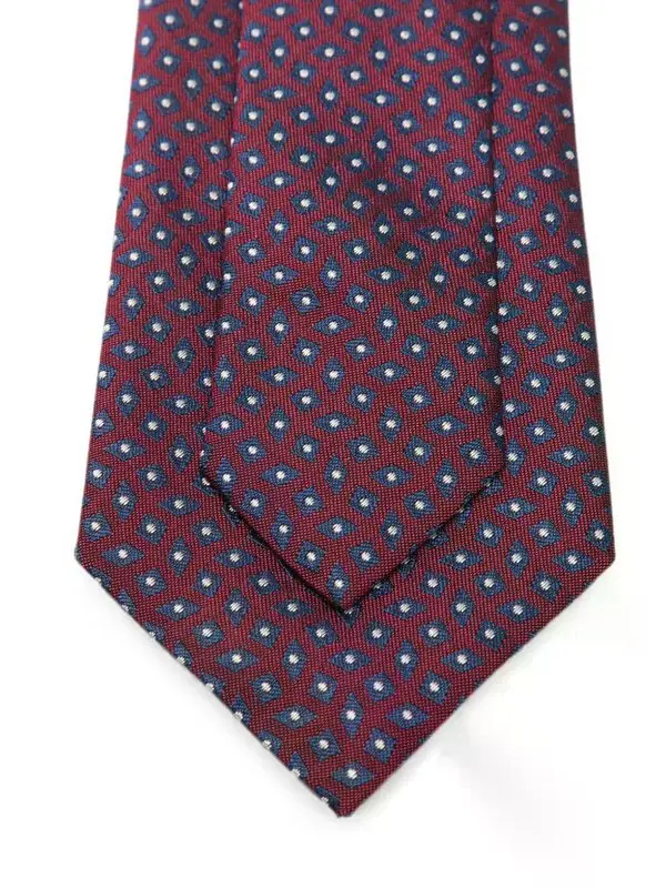 Emporio Armani Geometric-pattern Silk Tie