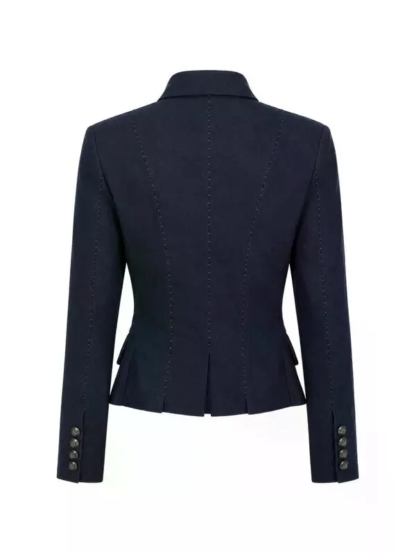 Masnada Cropped Jacket With Contrast Stitching