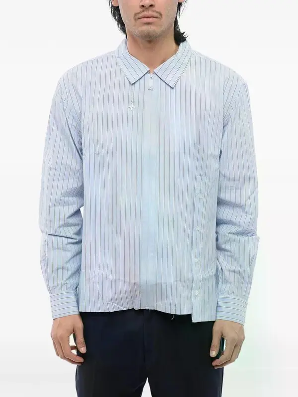 John Richmond Striped Zip-fastening Shirt