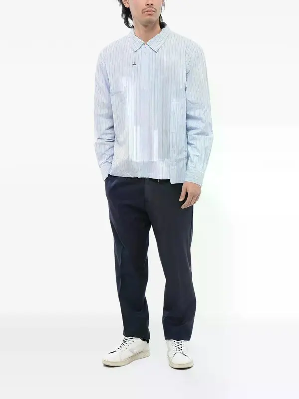 John Richmond Striped Zip-fastening Shirt