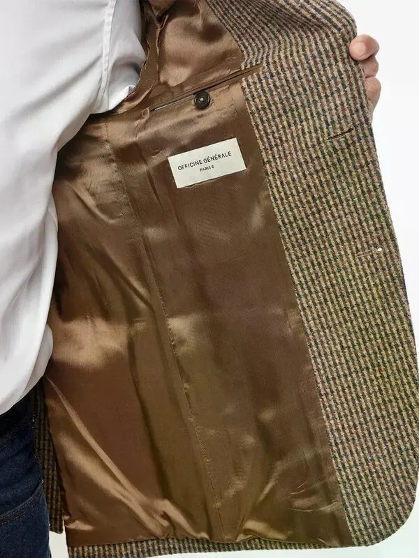 Officine Générale Checked Wool Blazer