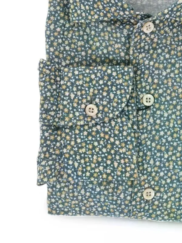Corneliani Floral-print Linen Shirt
