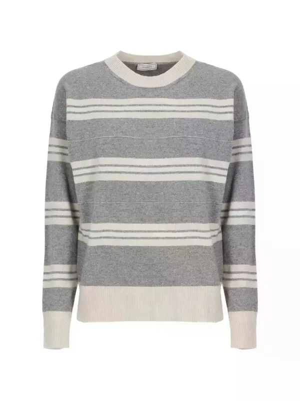 Peserico Striped Lurex Detailed Sweater