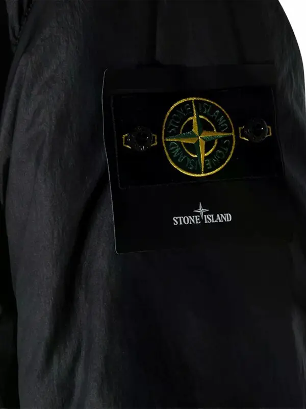 Stone Island Logo Patch Hooded Coat