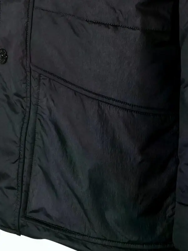 Stone Island Logo Patch Hooded Coat