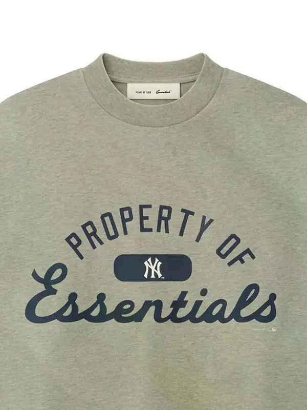 Fear Of God X New York Yankees Merch T-shirt - Grey