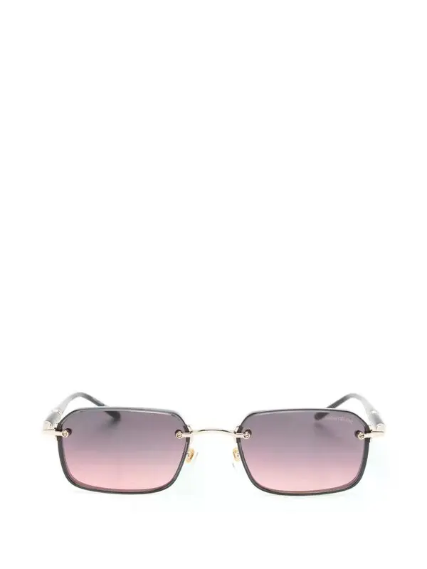 Montblanc Square Frame Sunglasses With Gradient Lenses - Black