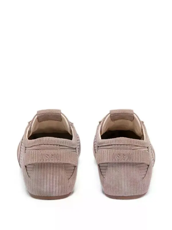 MSGM Corduroy-effect Logo-patch Sneakers